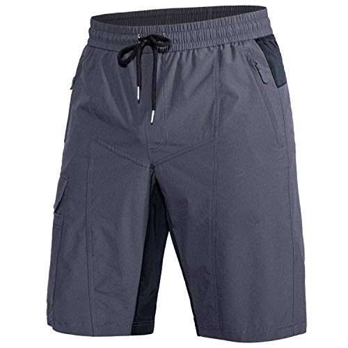 Cycorld-Mens-MTB-Shorts-Mountain-Bike-Shorts-Cycling-Biking-Shorts-Baggy(Grey, Small)