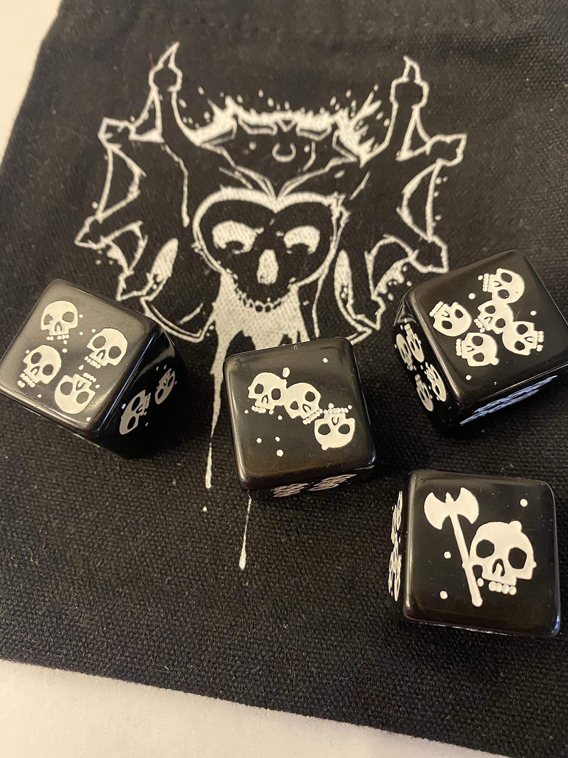Undead Duke of War Dice Set (4) 25mm (1") RPG Tabletop Roleplaying Game DND by Severed Books
