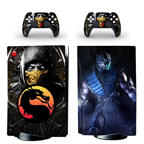 For PS5 DISC - Game Ninja Mortal Best War Kombat X PS4 or PS5 Skin Sticker For PlayStation 4 or 5 Console And Controllers Decal Vinyl DUC-2168