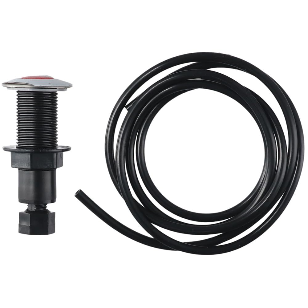 iuniq Bath Switch Tub 25mm Long Term Use ABS Garbage Processor Bright Chrome Plating Black Air Pressure Pressure Switch