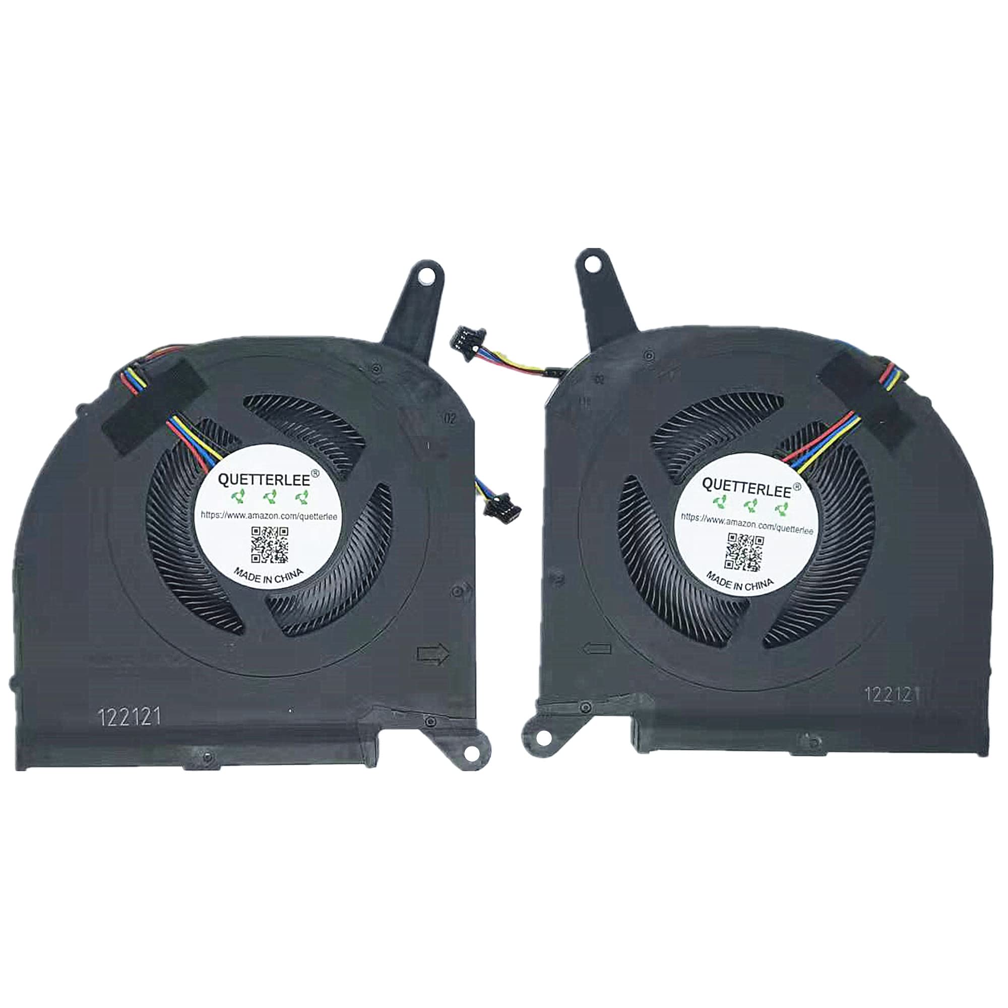 QUETTERLEE New Laptop CPU + GPU Cooling Fan for Gigabyte Aorus 15G 15P RX7P RX7G 2021 RTX30 17G XB XC XD GIGABYTE AERO 15 OLED XB XD RP75SA Gigabyte Aero 17 XA HDR XB WA Series FNGT FNGS DC12V 1A Fan