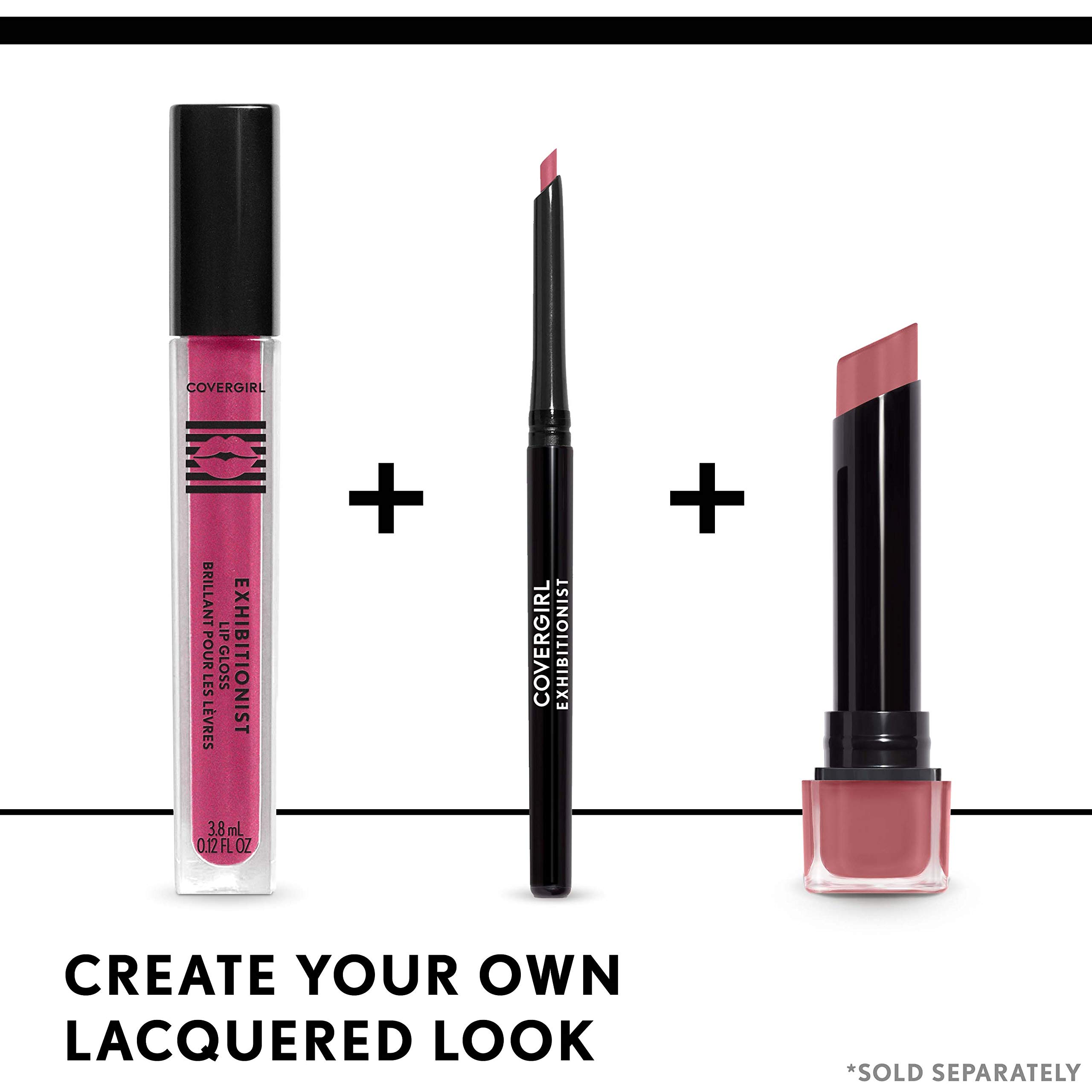 COVERGIRL Exhibitionist Lip Gloss, Short Change, High-Glossy, Cream, 0.99 Fl Oz, Shiny Pink Lip Gloss, Moisturizing Lip Gloss, Intense Hydration, Vibrant, Luscious