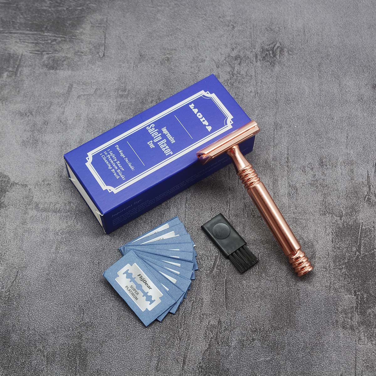 Double Edge Safety Razor With Blade, Eco Friendly Razor, Classic Metal Single One Blade Razor Fits All Double Edge Razor Blade, Manual Shaver Reusable DE Razor