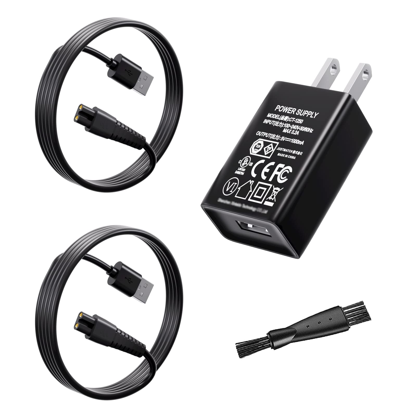 for SURKER Hair Clipper Men K9S Charger Cord Replacement SURKER K7S K7S-Silver K7S-Golden K9K SK-1616 Clippers Trimmer Power Cord 4.9FT