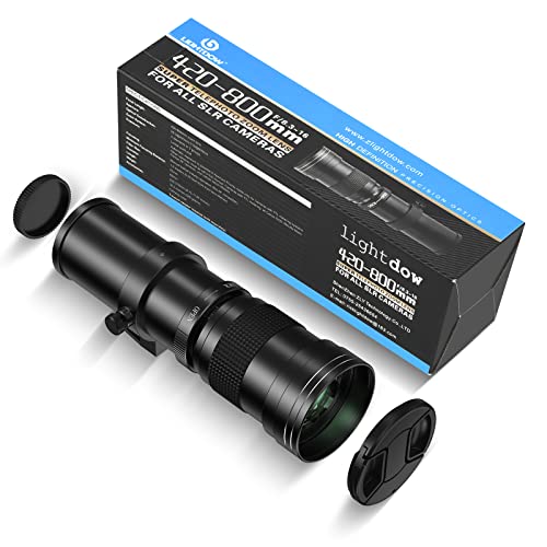 Ultra Telephoto 420-800mm F8.3 Manual Zoom Lens for Nikon DSLR F-Mount Cameras(D850 D810 D800 D610 D750 D500 D7200 D7500 D7100 D5600 D5300 D600 D3500 D3400 D3300 D3200 D5200 D5100 D5000 D7000 D700)