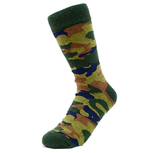 Forest & Twelfth Women’s Crew Cut Socks, Miscallaneous Fun Themes, Unique Graphic Socks, One Size Fits Most (Camouflage)