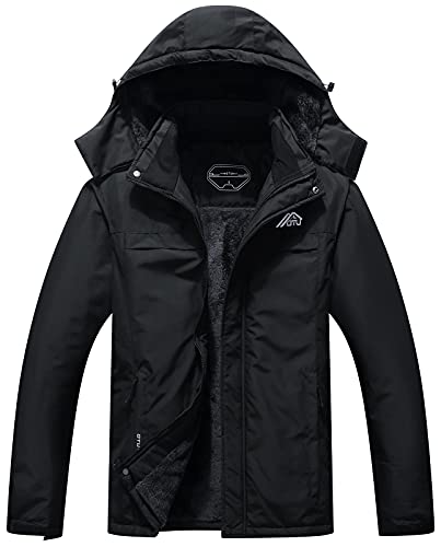 OTU Men's Waterproof Ski Jacket Snowboarding Windbreaker Warm Winter Hooded Mountain Snow Coat X-Large