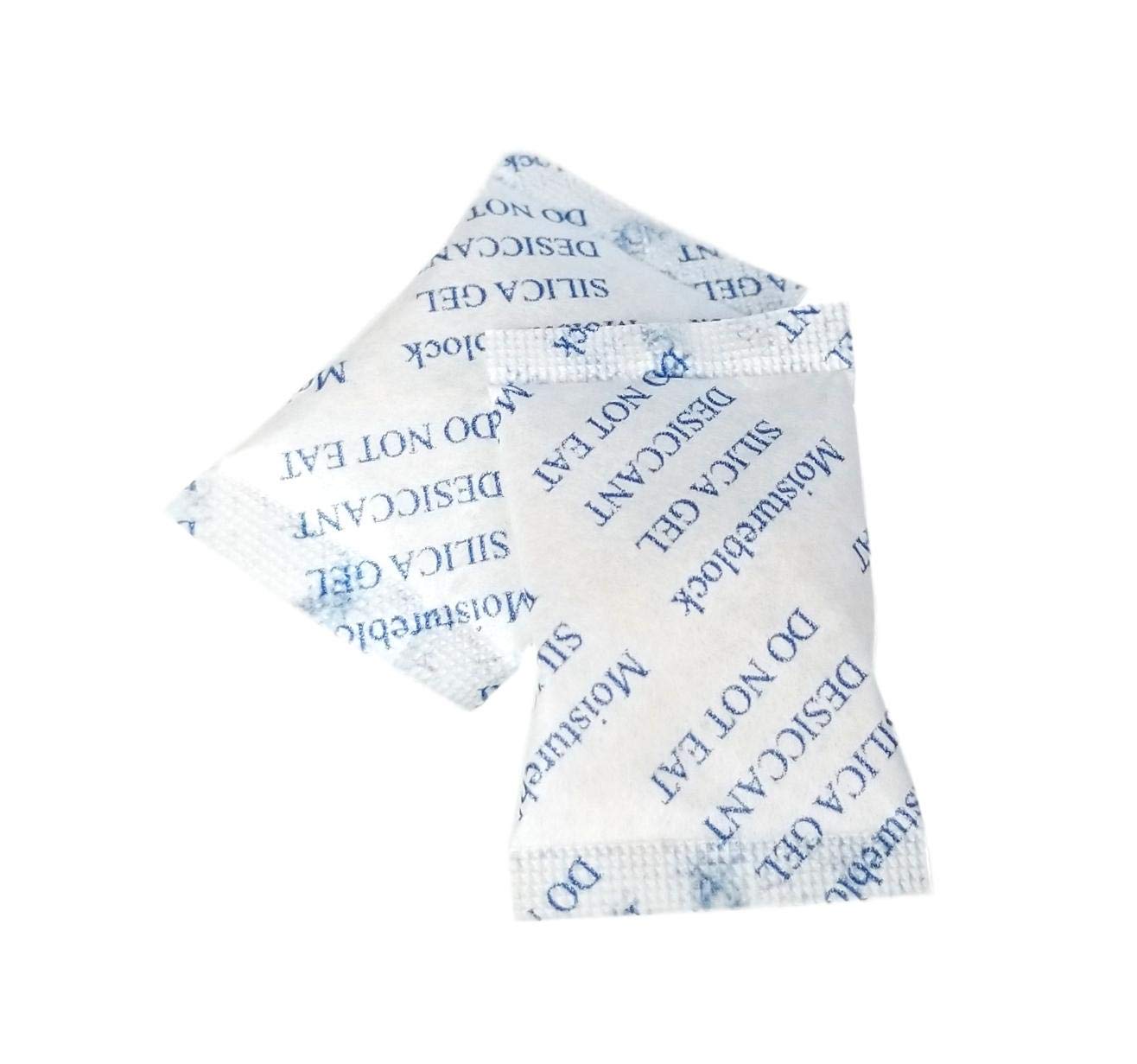 Silica Gel Desiccant 10 Gram - No Shelf-Life - Foil-Packed Moisture Absorbers Dehumidifiers (100)