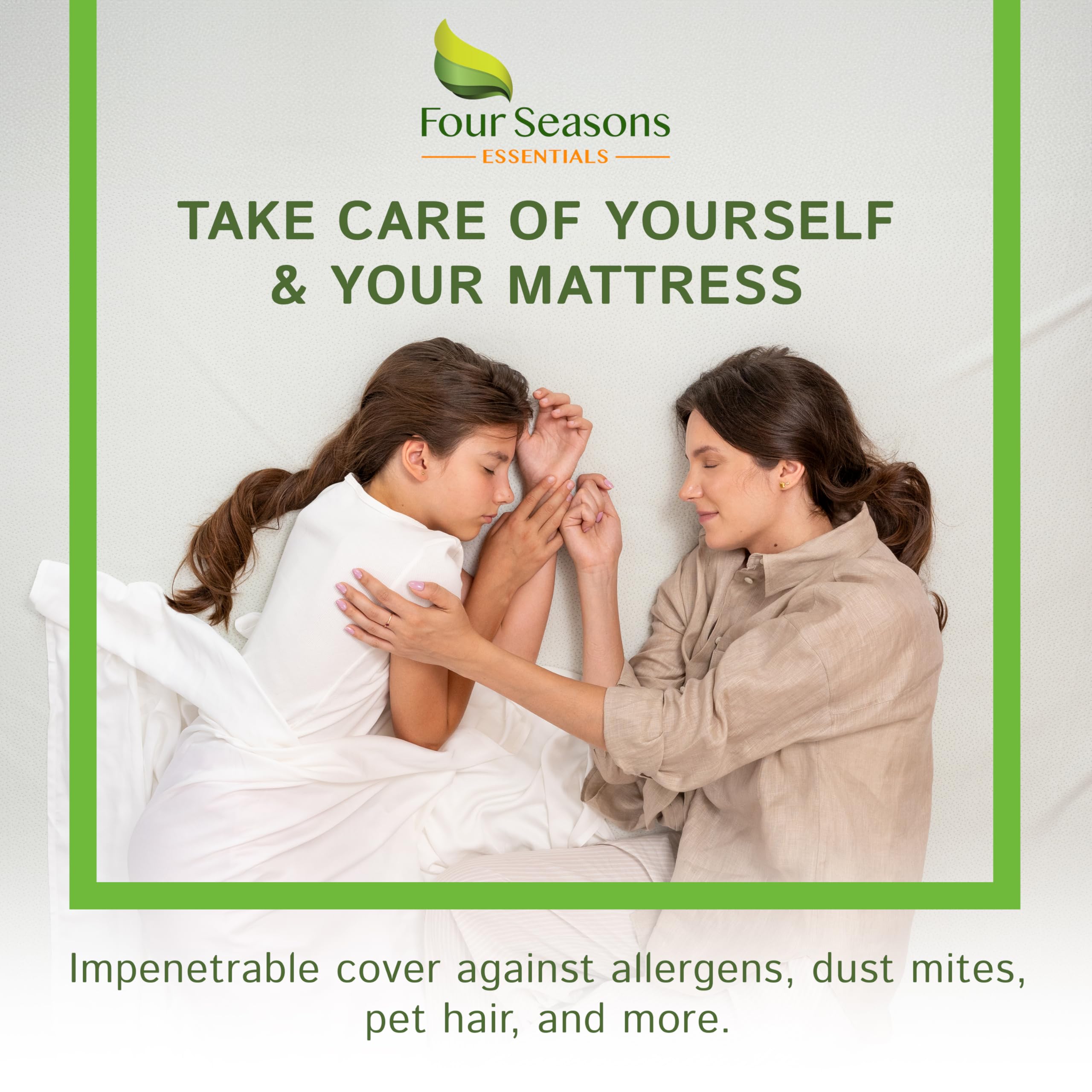 Four Seasons Waterproof Mattress Protector - Fitted Sheet Mattress Cover Cooling Premium Quality Ultra Soft Pad