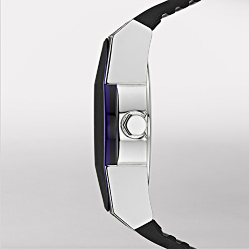 Relic by Fossil Men's Jake Stainless Steel Analog-Quartz Silicone Strap, Black, 22 Casual Watch (Model: ZR11861)