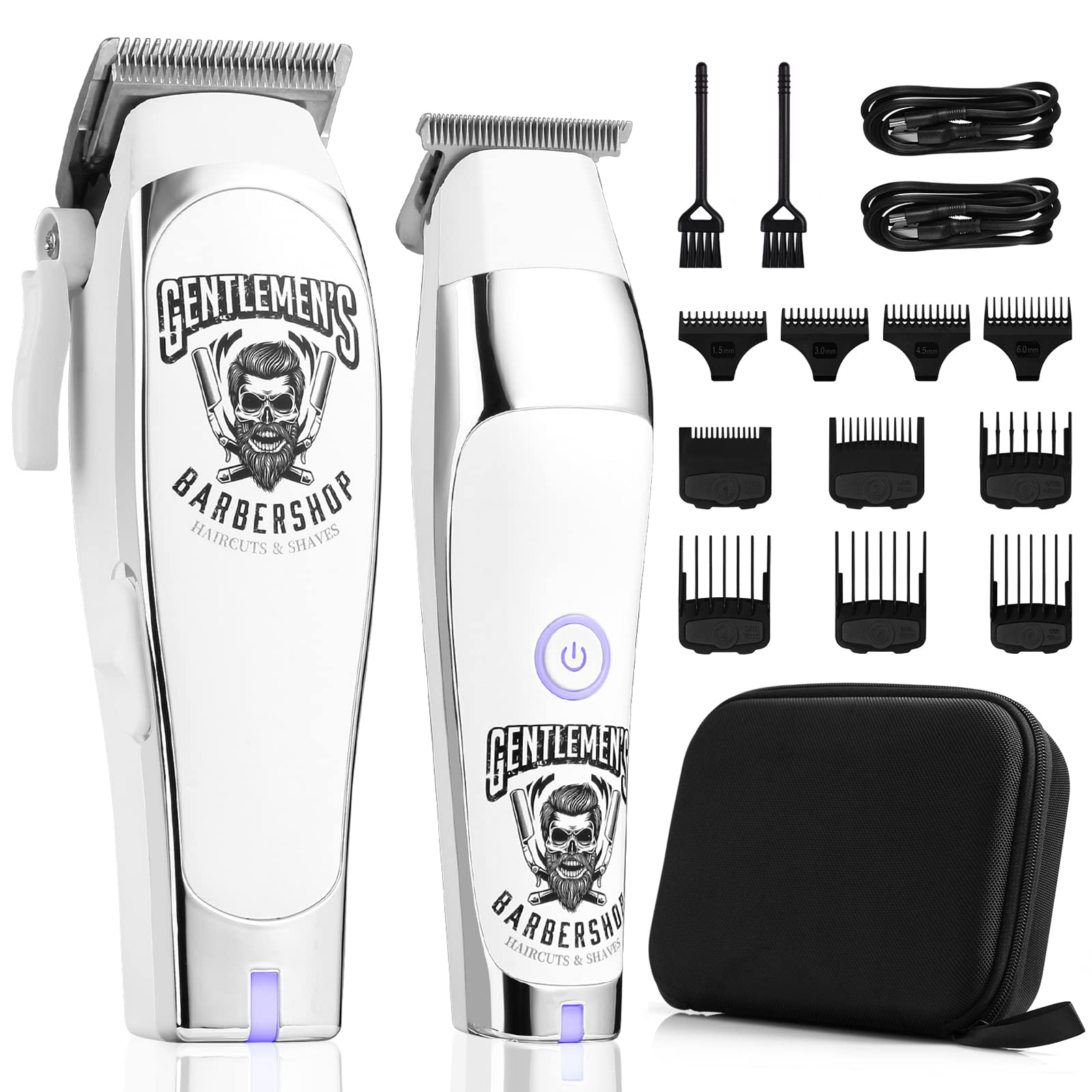 Professional Hair Clipper for Men and T-Blade Hair Trimmer Set,Electric Hair Cutting Kit Set Beard Trimmer Barber Clippers with Carry Bag for Home Barber Men Women Kids