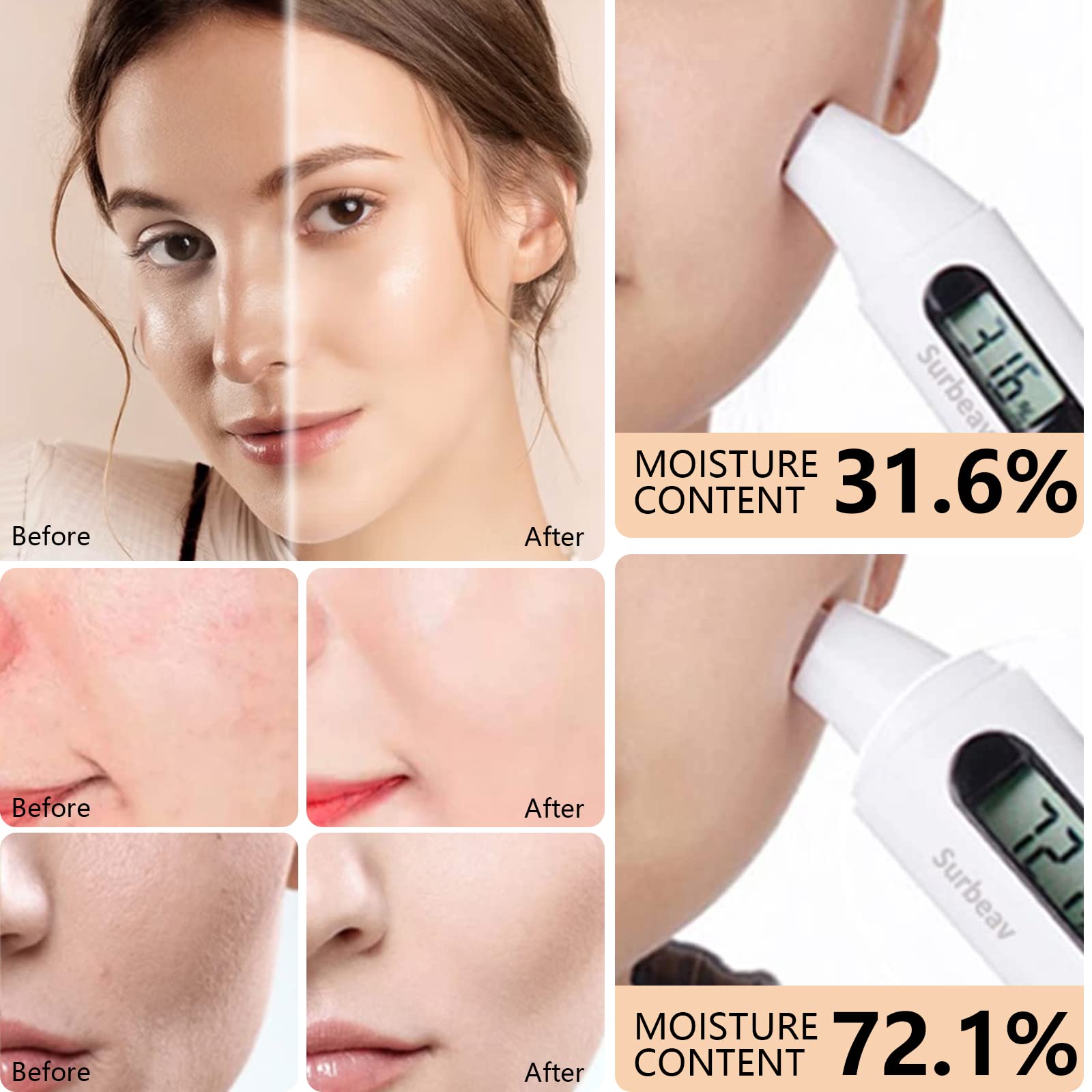 FRDUGA Air Cushion CC Cream，BB Cream Foundation，Mushroom Head Air Cushion CC Cream, Moisturizing Concealer, Makeup Long Lasting Matte,Easy to Apply (Natural)