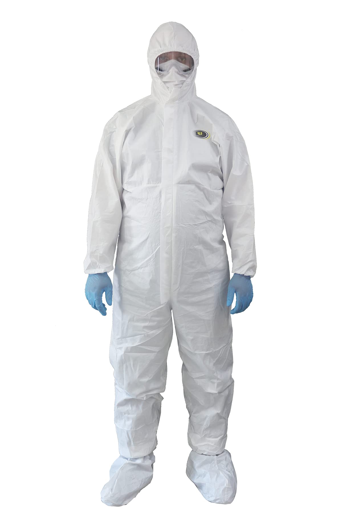 NOW INTERACTIVES YLD Disposable Protective Coverall Hazmat Suit, Heavy Duty Painters Coveralls (Medium) (1 pc)