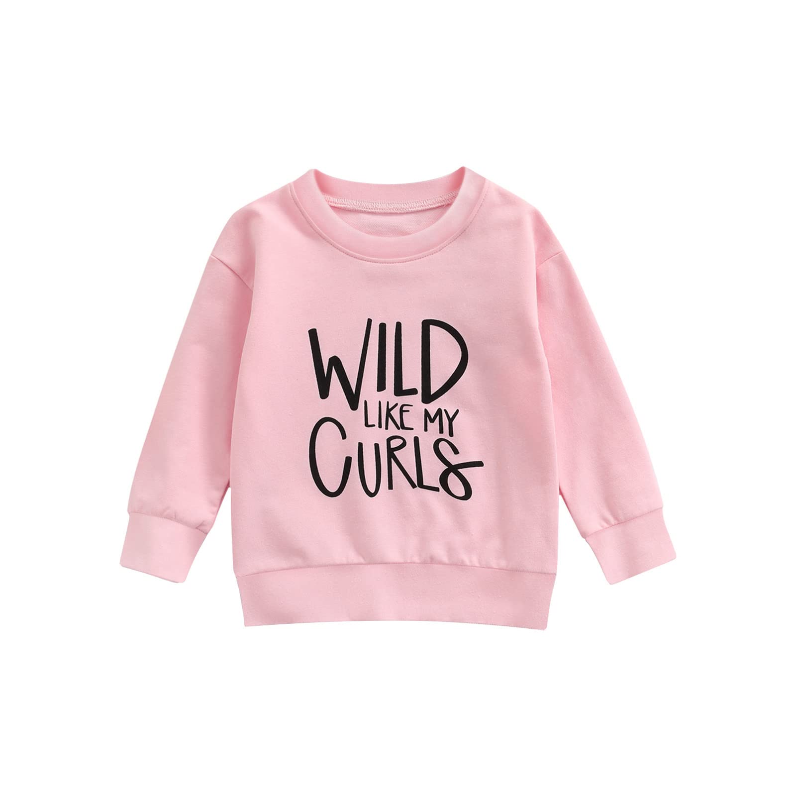 Engofs Newborn Infant Baby Boy Girl Sweatshirt Long Sleeve 0 6 12 18 24 Months Letter Print Pullover Sweater Fall Winter Clothes Purple 2-3T
