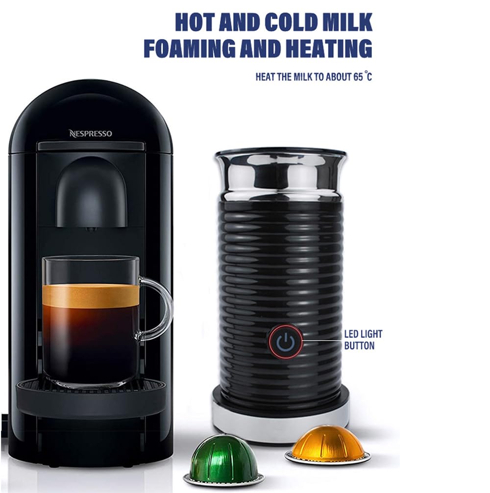 Milk frothing machine,Automatic milk frother,Electric for Hot & Cold Froth, Froth Or Heat Milk,Multifunctional milk frother,Automatic off & Easy Cleaning, Silent Operation (black)
