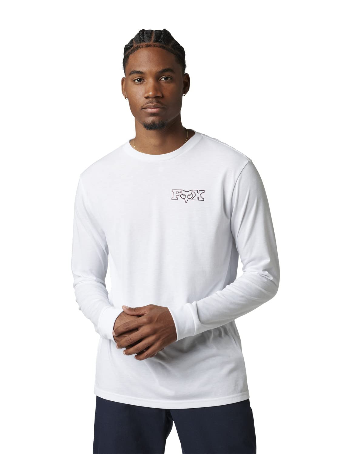 Fox Racing Out and About Dri-Release Mens Long Sleeve T-Shirt Optic White LG