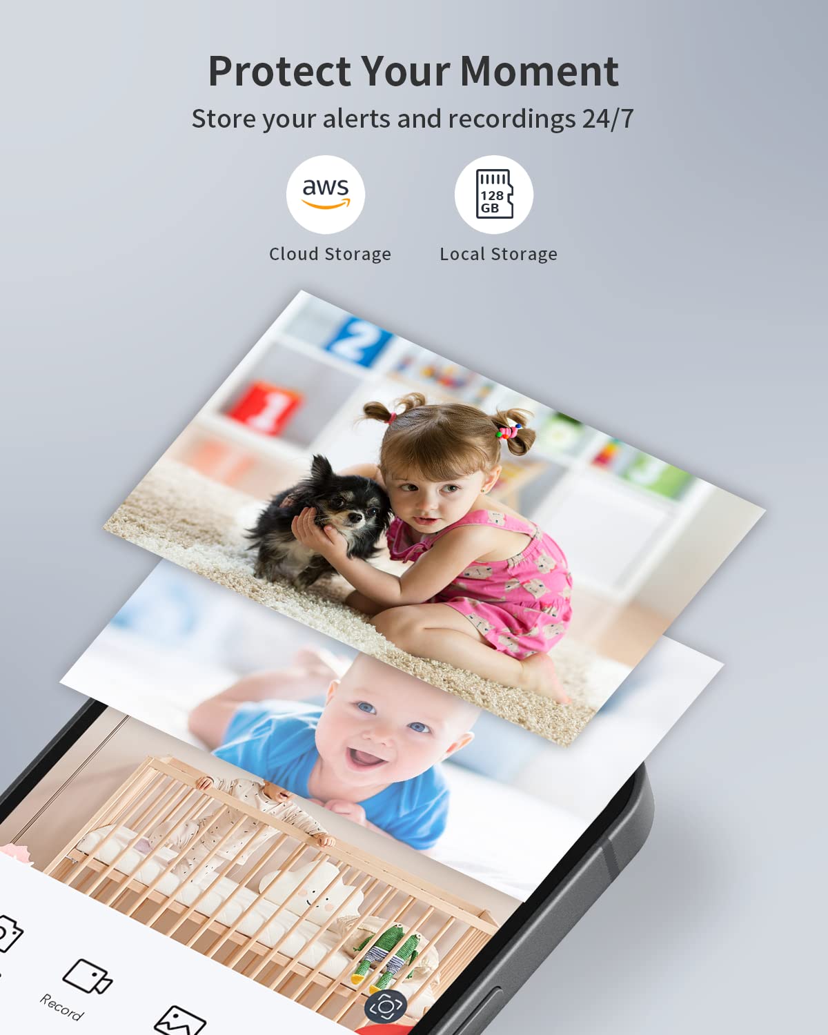 Xbro Security Camera/Baby Monitor, 1080P HD Indoor Camera Includes Night Vision, Motion &Sound Detection, 2-Way Audio, Cloud & SD Card Storage, Compatible with Alexa and Google Assistant