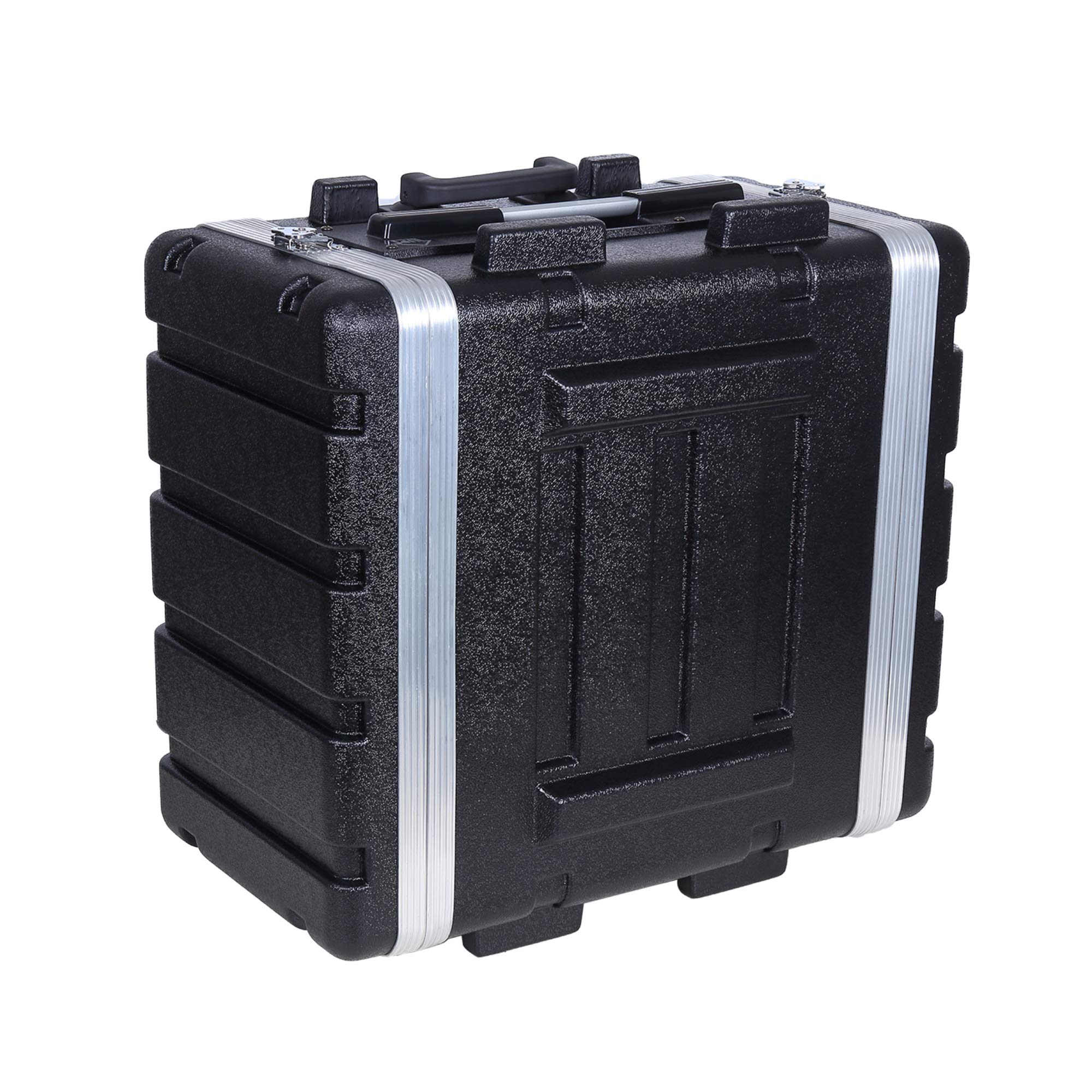 Crossrock Stackable Rack Case with Wheels, Strong Molded with Heavy Duty Hardware, 19.25β Depth, 5U-Standard (CRA8606UW)