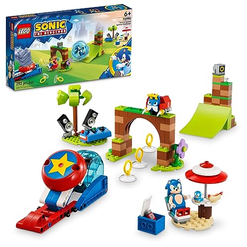 LEGO Sonic The Hedgehog Sonicโs Speed Sphere Challenge 76990 Building Toy Set, Sonic Playset with Speed Sphere Launcher and 3 Sonic Figures, Fun Birthday Gift for Young Fans Ages 6 and Up