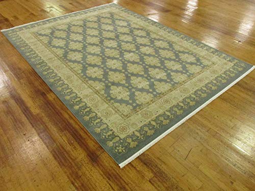Unique Loom Edinburgh Collection Area Rug-Zinnia, 9 ft x 12 ft, Blue/Beige