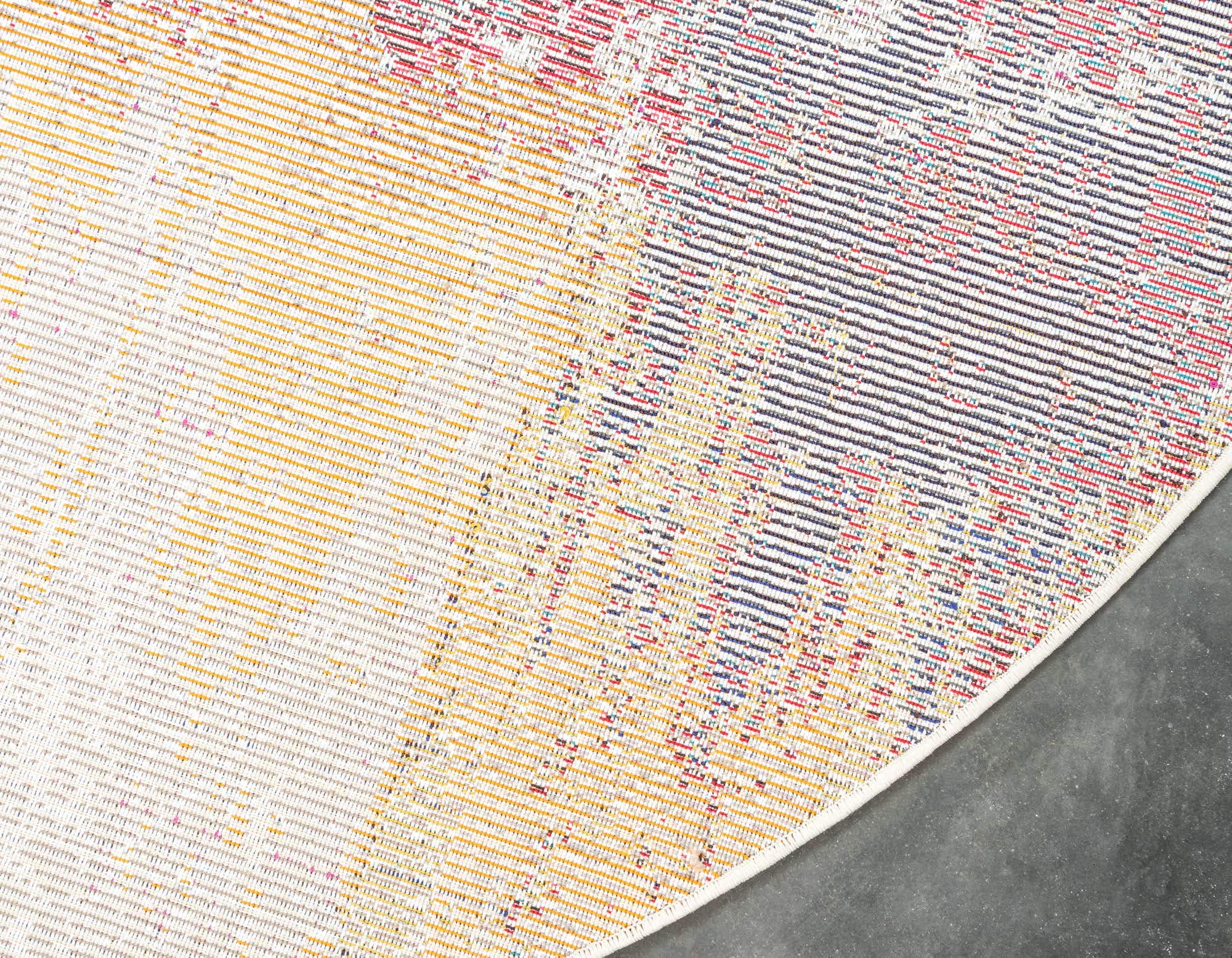 Unique Loom Estrella Collection Abstract, Rustic, Modern, Gradient, Distressed Area Rug, 6' 1" x 6' 1", Pink/Navy Blue
