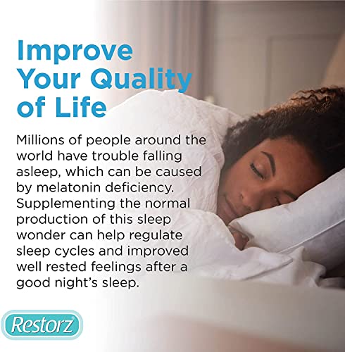 Restorz Restful Sleep Gummies with Melatonin 5mg, 5mg Melatonin Gummies Supplement to Support a Healthy Sleep Cycle, Strawberry Flavor, 112 Gummies