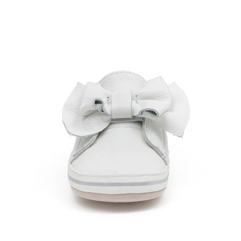 Robeez First Kicks Baby Girl and Unisex Shoes & Sneakers for Infant/Toddlers - 0-24 Months White Leather
