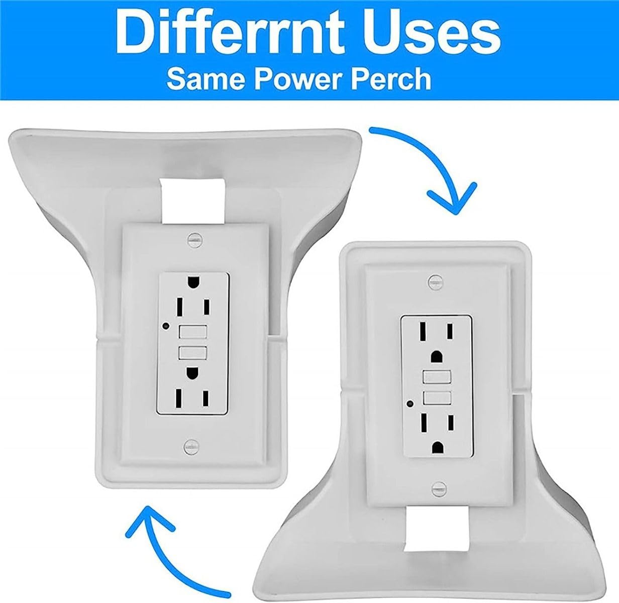 GENERIC Outlet Shelf Wall Holder,Bathroom Wall Shelf up to 10lbs Standard Vertical Duplex Wall Shelf Organizer for Smart Home Decor Space Saving Power Tools, Toothbrush, White, Z5149