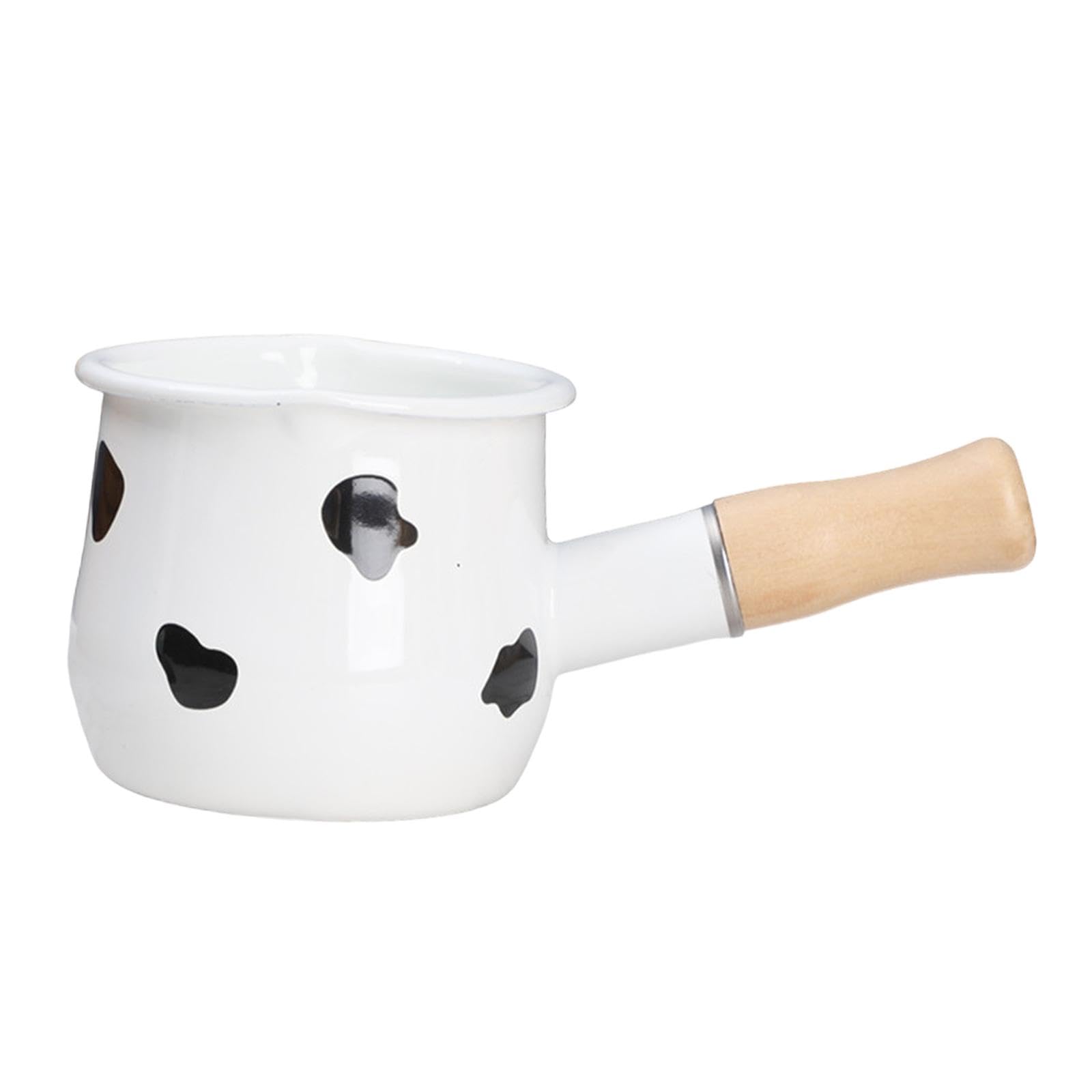 Generic Petite Milk Pan with Wooden Grip for Home Cooking, Bee, 10cmx8.5cm