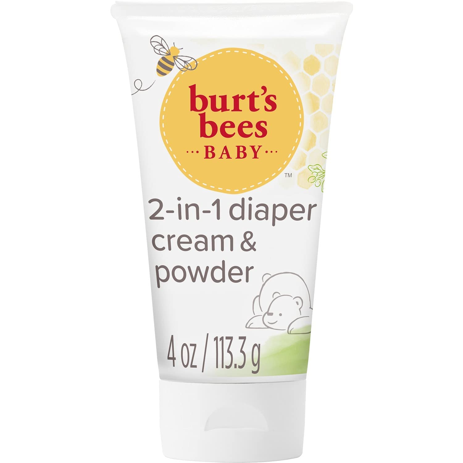 Burt's Bees Baby Daily Cream-To-Powder 4 oz (Pack of 3)
