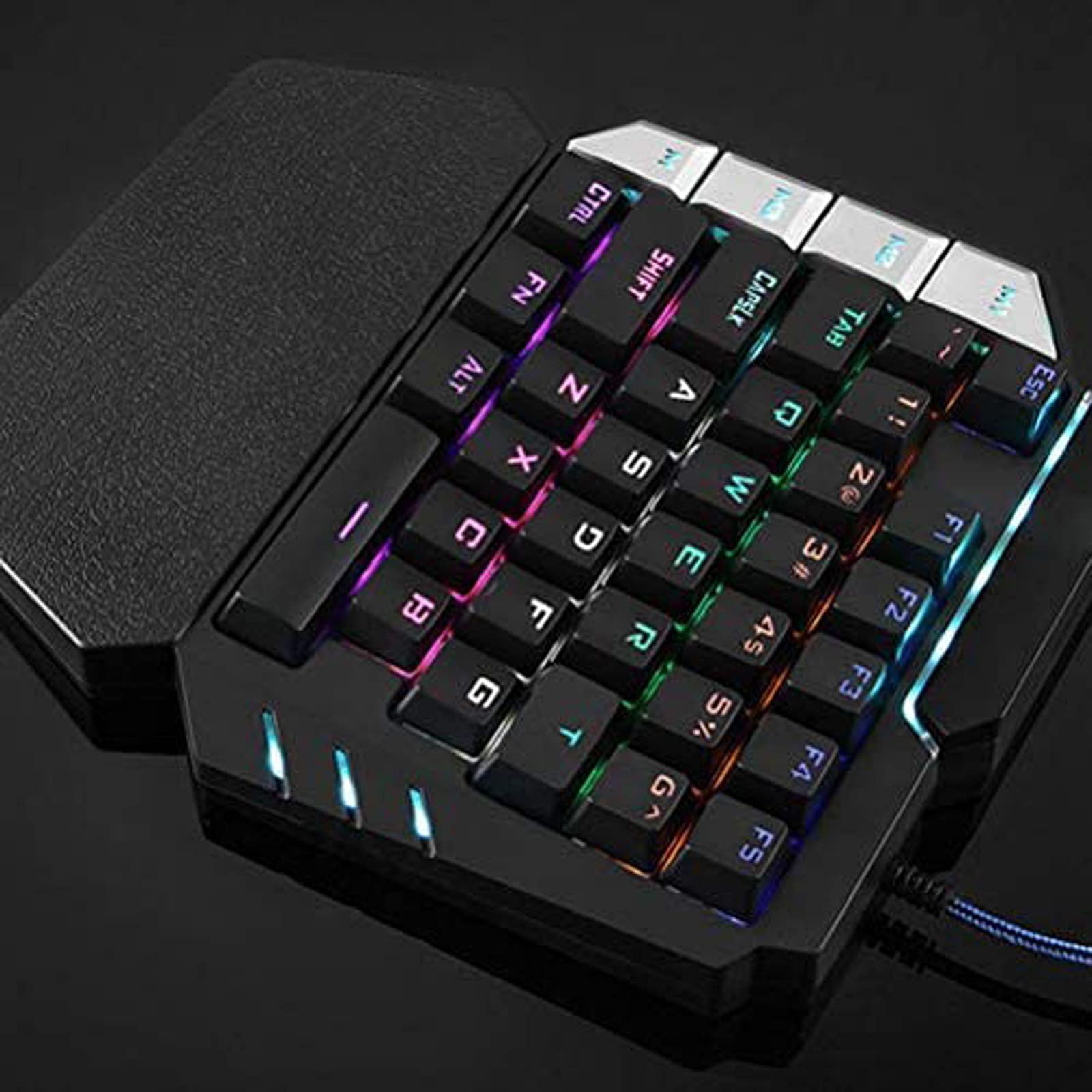XYLXJ Mechanical Gaming Keyboard, Compact 38-Key Mechanical Computer Keyboard Blue Equivalent Switch for Windows PC Gamers (Black RED LED Backlight)