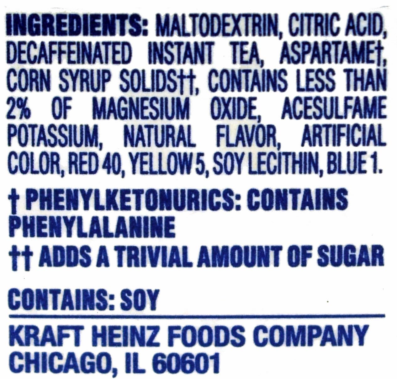 Crystal Light Lemon Decaf Iced Tea Natural Flavor Drink Mix, 12-Quart Canister (Pack of 4)