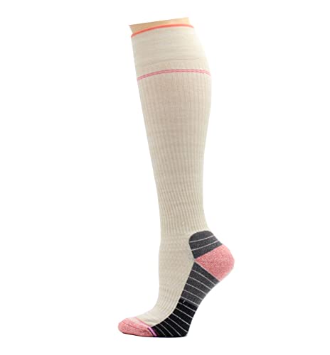 Dr. Motion Women Outdoor Hiking Walking Compression Knee High Socks With Enhanced Cushion Wicking Heat Retaining Yarn 3 Pairs