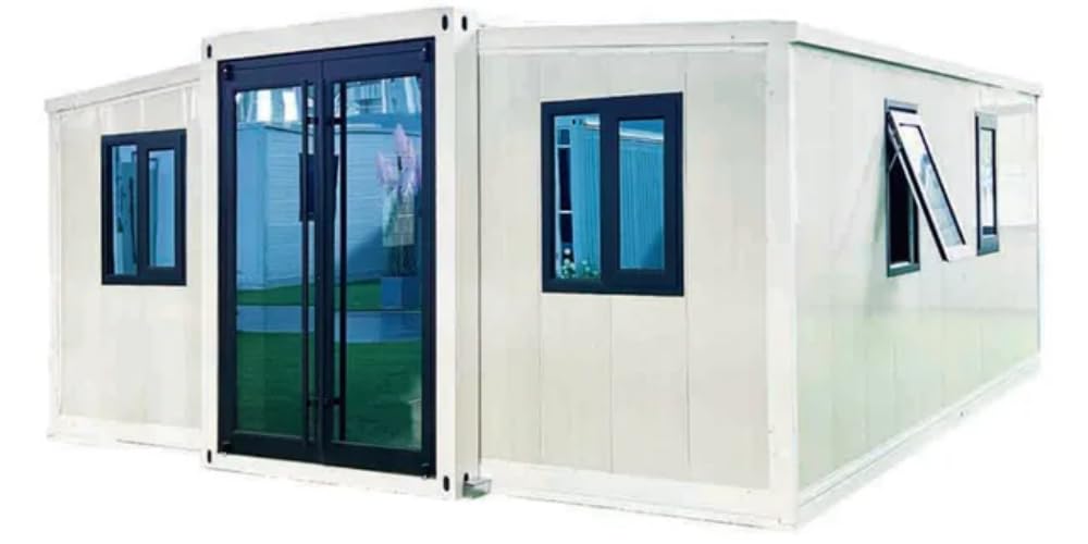 Generic Portable Folding House Container Tiny Homes prefab Home with Toilet, Sink, Shower, Folding Rooms Cabinets, Windows,., Customize