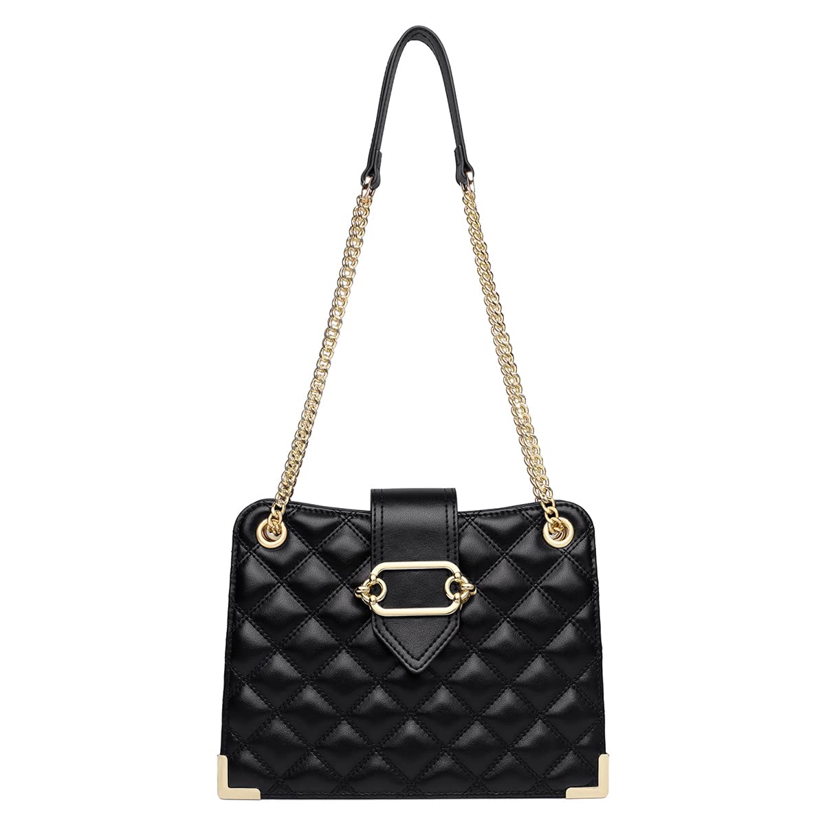 Crossbody Leather Bag Handbags Shoulder Bag for Women with Top Handle (black4)