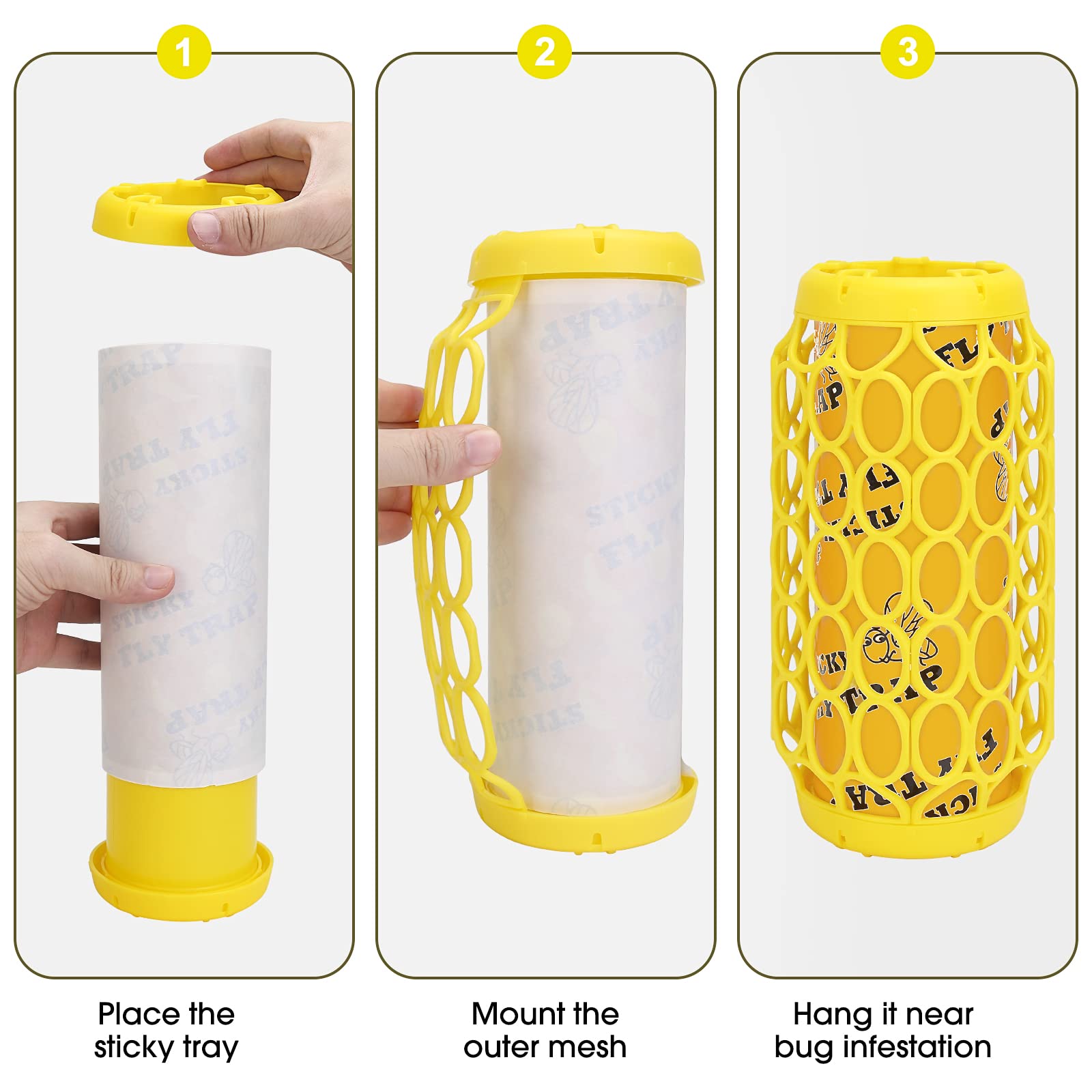 Wasp Trap Outdoor Hanging, Yellow Jacket Killer, Carpenter Bee Sticky Traps for Outside