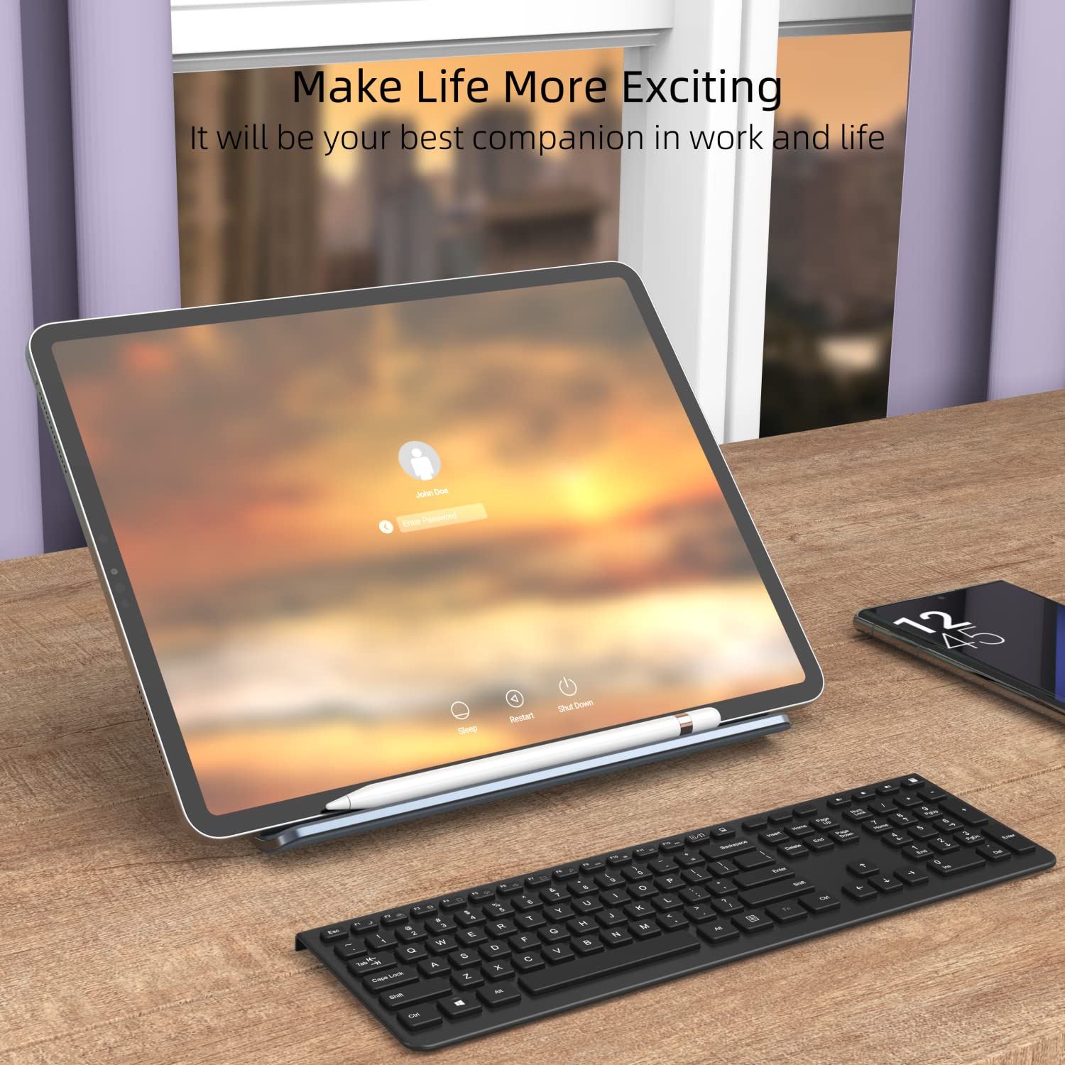 Yangkelly Tablet Stand Foldable and Adjustable, Aluminum Alloy Desktop Holder Drawing Stands Dock for iPad 7 to 12.9, Foldable Mobile Phones, Surfaces etc (Space Gray)