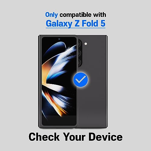 Whitestone 2PACK EA GLASS Privacy Screen Protector for Galaxy Z Fold 5 2023, Full Coverage Private Tempered Glass Shield [Easy Install] - Two Pack