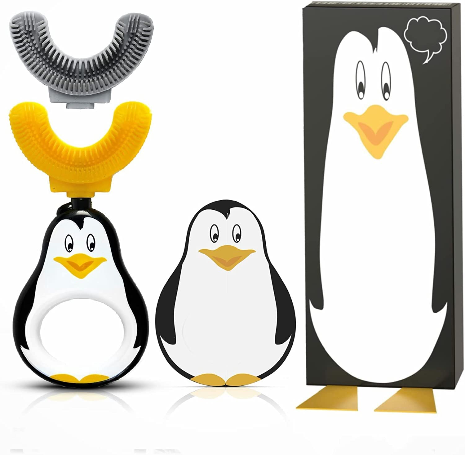 Rudrksh U Shaped Toothbrush (Penguin Shape Toothbrush with 2 Heads)