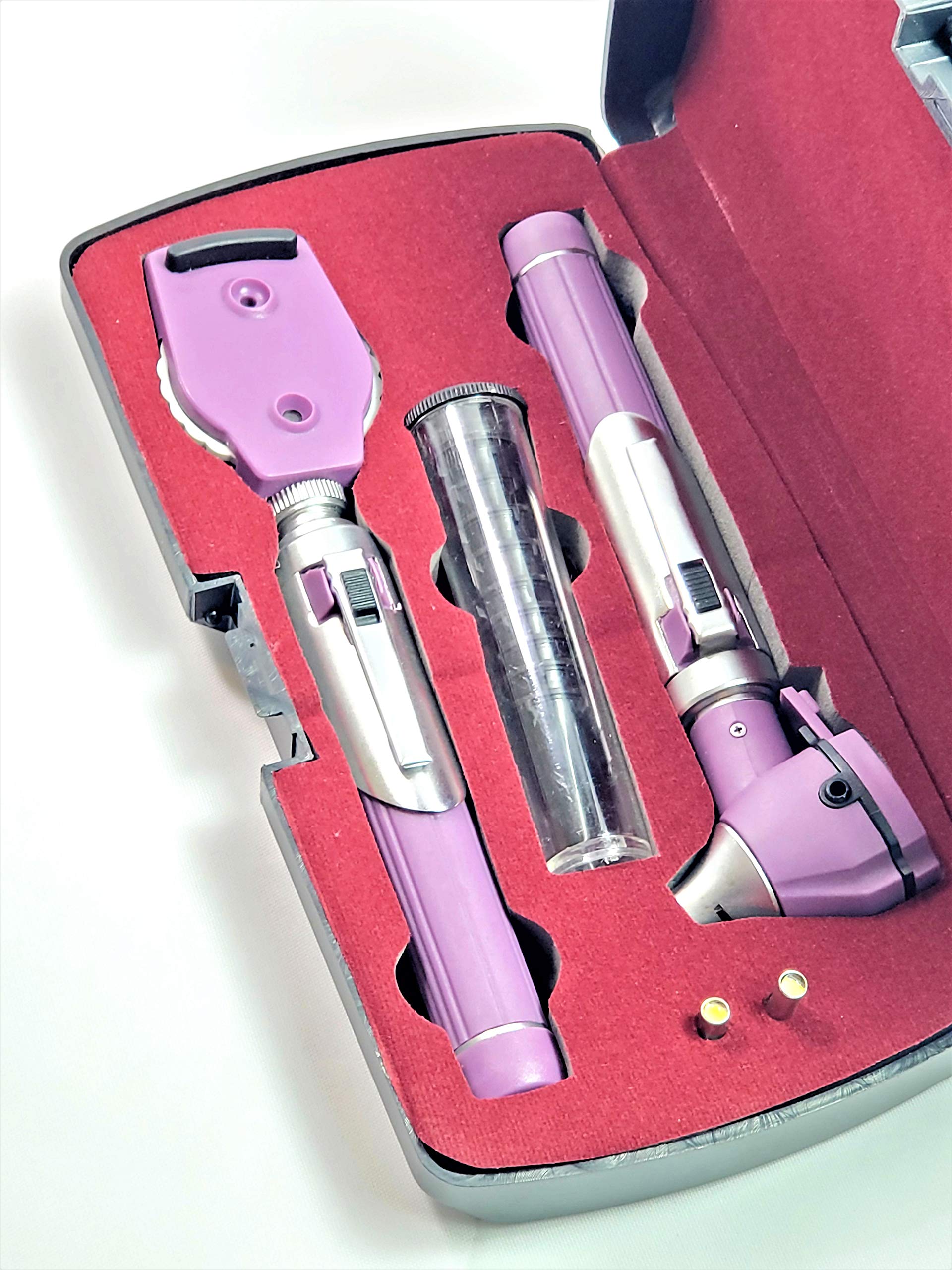 PURPLE OTOSCOPE SET -LED Otoscope/School Kit-CYNAMED