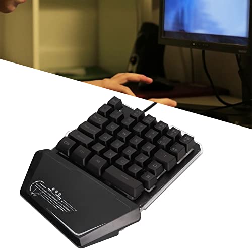 Ruining One Handed Keyboard, Portable Small Gaming Keyboard for Home for Office