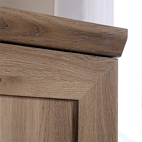 Pemberly Row Modern Engineered Wood Wardrobe Armoire with 1-Drawer in Salt Oak