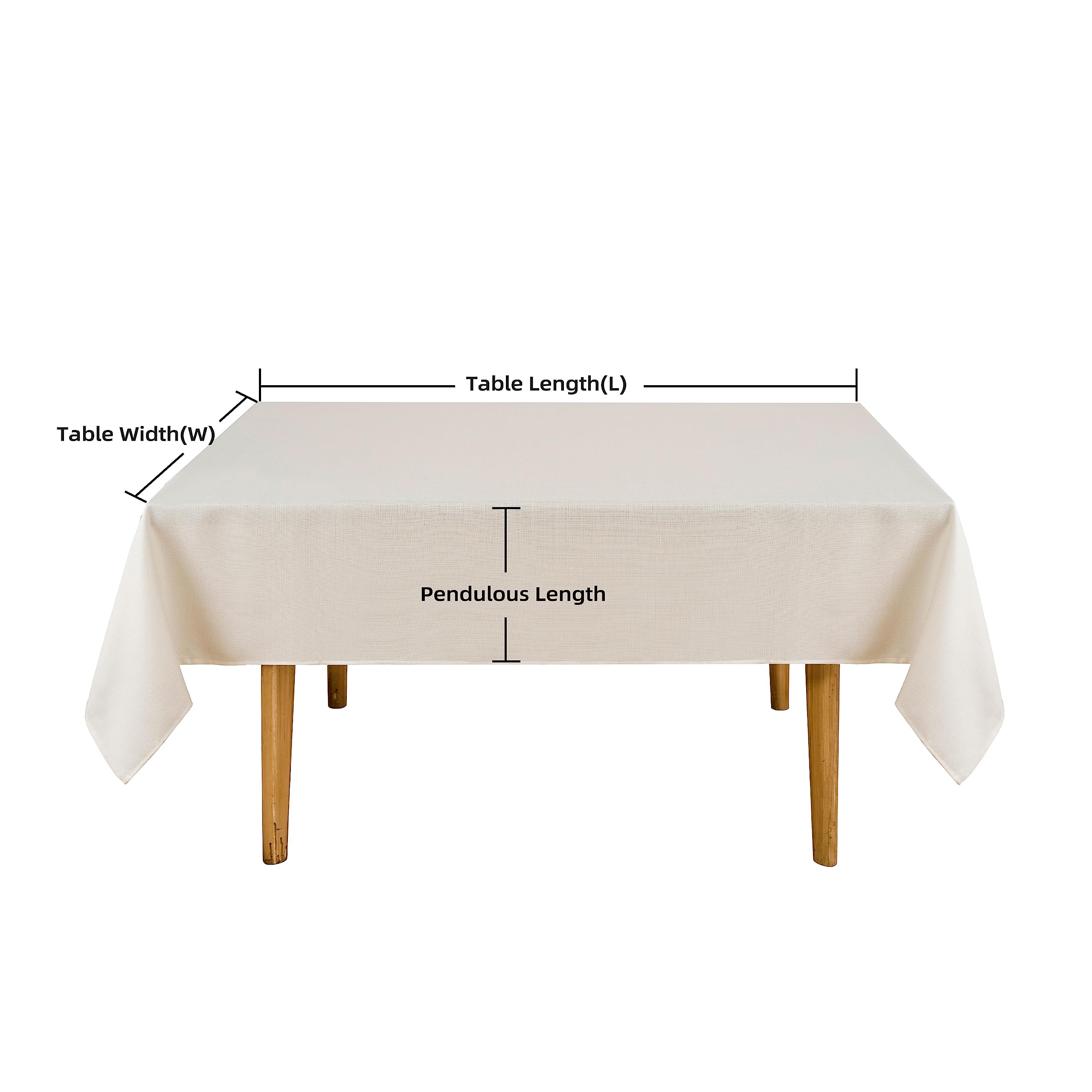 eachope Linen Texture Tablecloth Rectangle, 100% Recycled Fabric Farmhouse Washable Faux Tablecloth for Dining Table, Buffet Parties and Camping, 60 x 84 Inch, Navy Blue