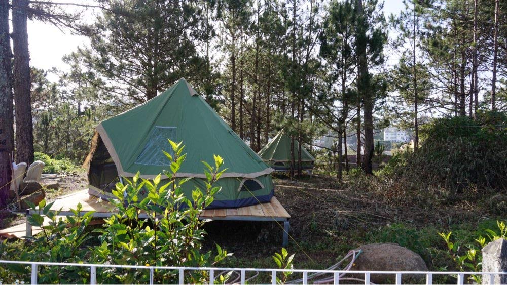DANCHEL OUTDOOR 16.4ft Waterproof Backpacking Yurt Large Tents 8 Person Durable for Family Camping 30LB Light Weight Green