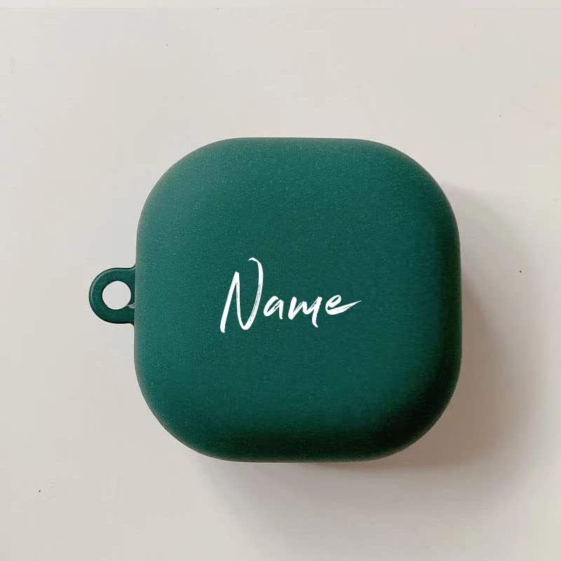 Personalisa Printing Name Hard Matte Case Compatible with Samsung Galaxy Buds 2 Case (2021) / Galaxy Buds Pro Case (2021) / Galaxy Buds Live Case (2020) (Green)