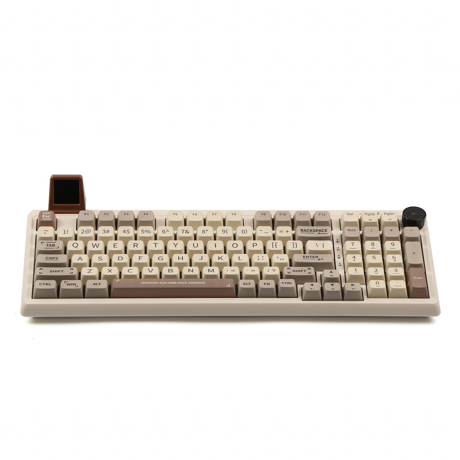 EPOMAKER RT100 97 Keys Gasket BT5.0/2.4G/USB-C Mechanical Gaming Keyboard with Customizable Display Screen, Knob, Hot Swappable Socket, 5000mAh Battery for Win/Mac (Gateron Pro Yellow)