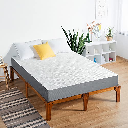 Olee Sleep 7 Inch Ventilated Gel Infused Memory Foam Mattress, CertiPUR-USĀ® Certified, Gray, Twin
