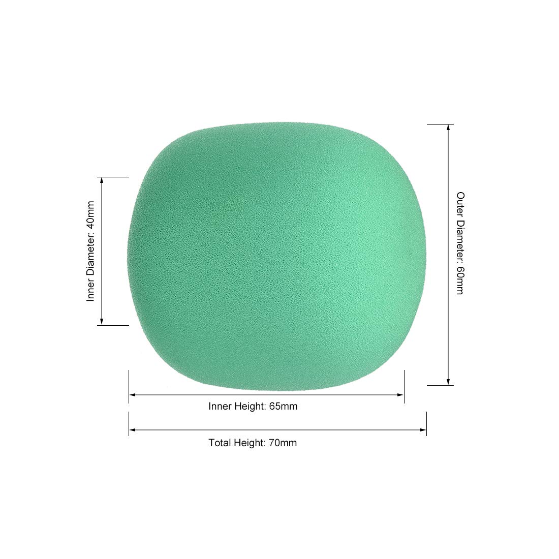uxcell 2PCS Thicken Ball-Type Sponge Foam Mic Cover Handheld Microphone Windscreen Shield Protection Green for KTV Broadcasting