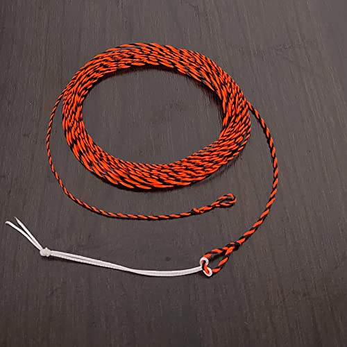 Riverruns Tenkara Line Tapered Furled Line Fly Line 12ft/13ft Braided Furled Line(Orange&Black,12ft)