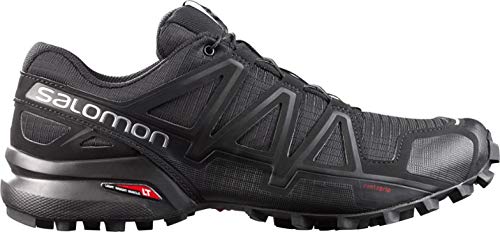 Salomon Men's Speedcross 4 Trail Running, Black/Black/Black Metallic, 7
